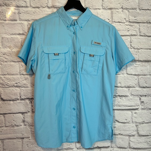 Columbia | Tops | Womens Columbia Fishing Shirt Short Sleeve Size ...